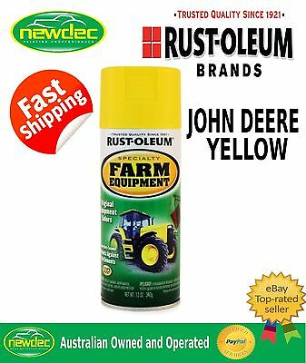 RUST-OLEUM JOHN DEERE YELLOW FARM EQUIPMENT SPRAY PAINT HEAVY ENAMEL T ...