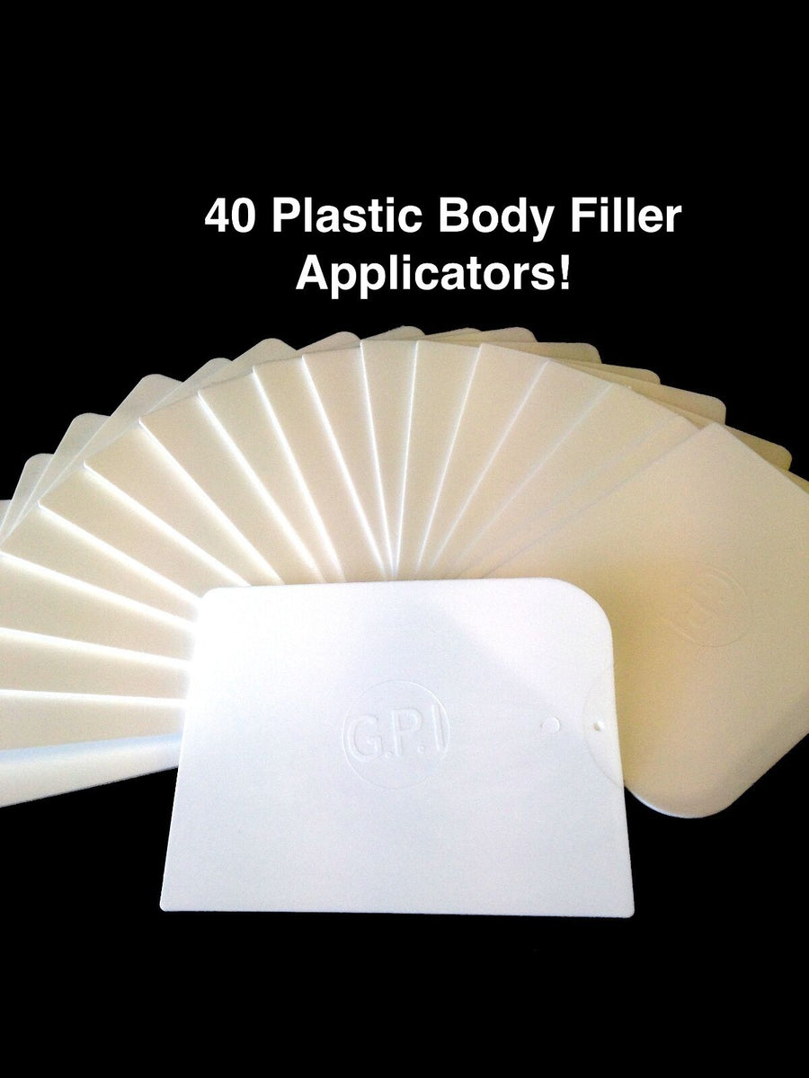 40 pcs PLASTIC BODY FILLER APPLICATORS auto applicator panel beater bo ...