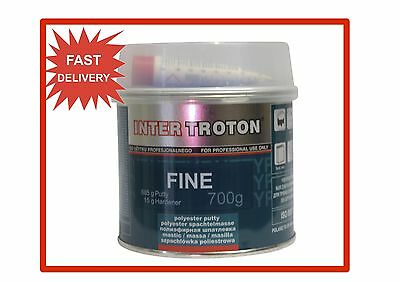TROTON PREMIUM FINE BODY FILLER INCLUDES HARDENER 700G AUTO CAR BOG PA ...