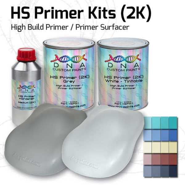 DNA HIGH SOLID PRIMER 1.5L GREY OR WHITE KIT 2PAC 2K FILLER SURFACER ...