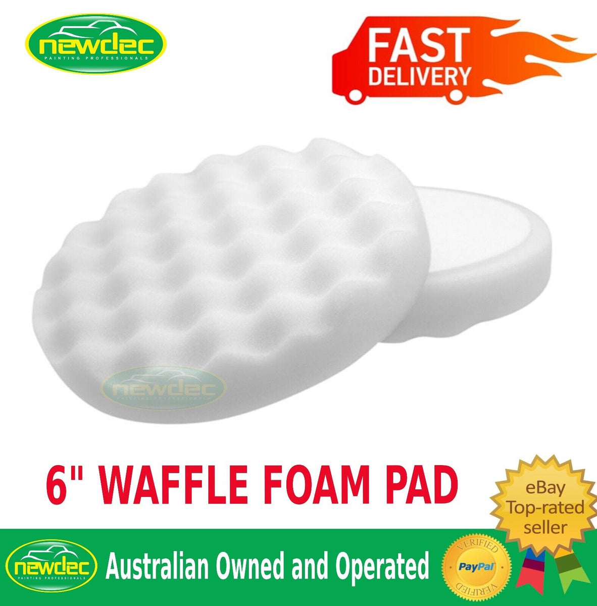 6" WHITE FOAM WAFFLE PAD 150mm POLISHING CUTTING BUFFING – Newdec