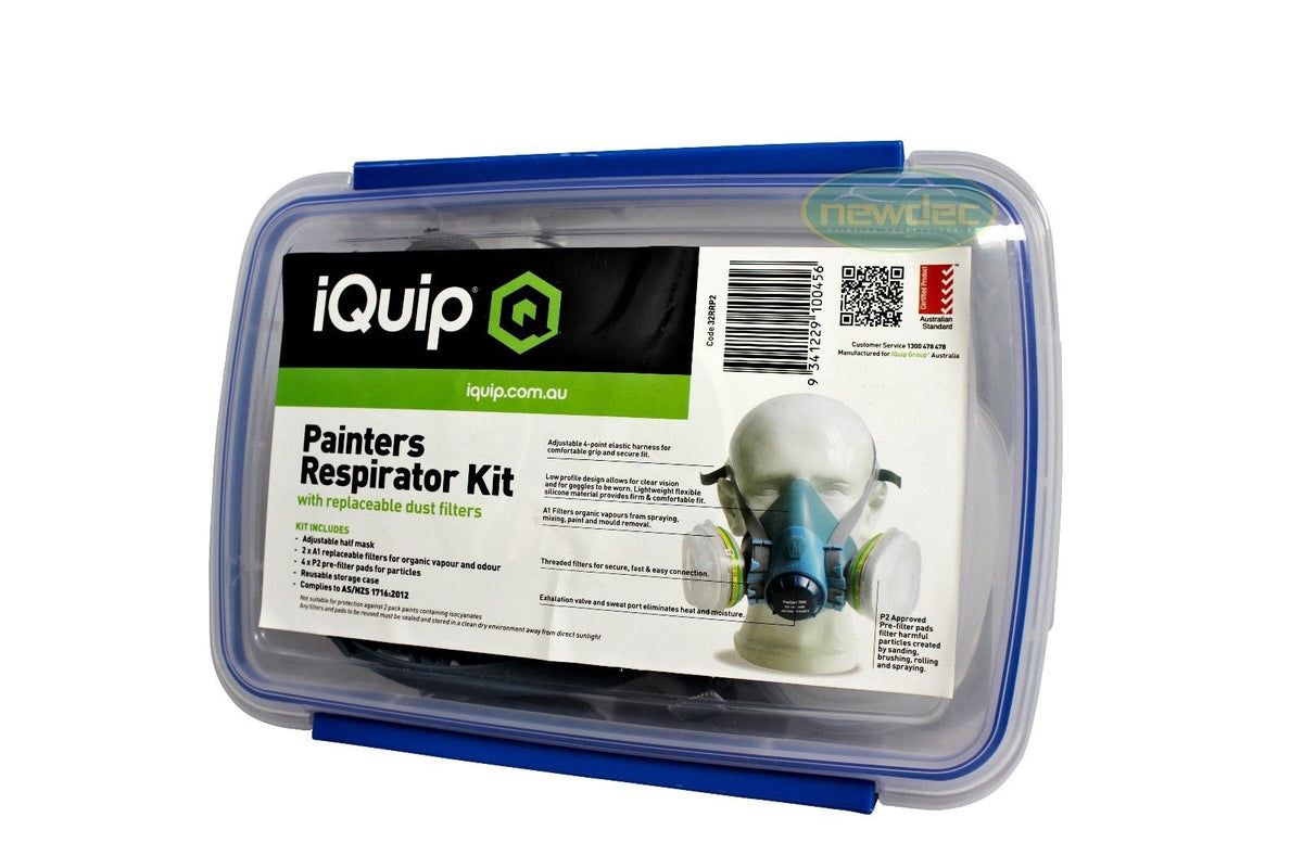 P2 IQUIP FACE SPRAY MASK KIT RESPIRATOR PAINTER – Newdec